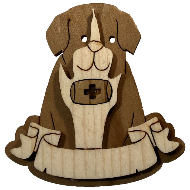 Magnet 2-lagig Bernhardiner | Händlershop Spangler Holzwaren GmbH