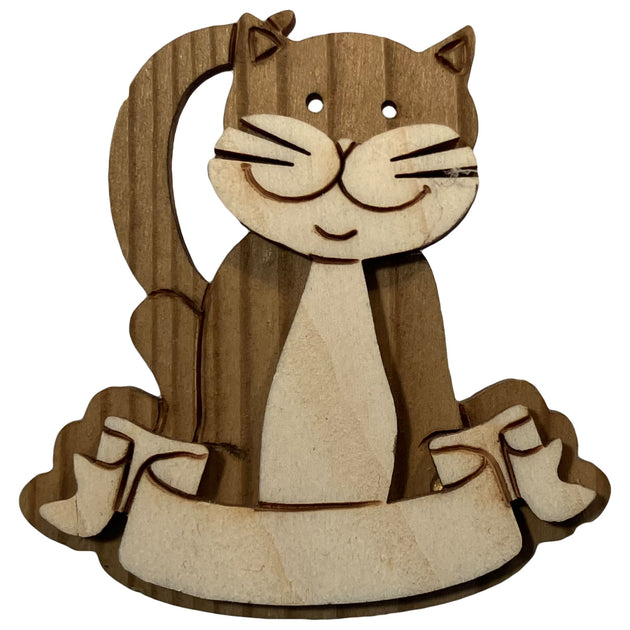 Magnet 2-lagig Katze | Händlershop Spangler Holzwaren GmbH