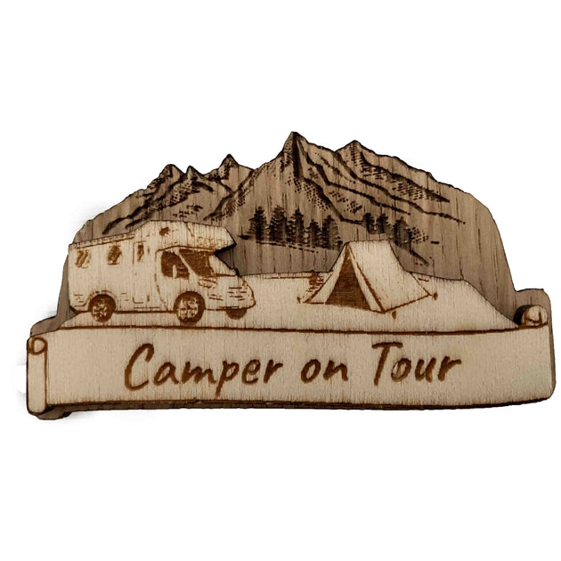 Magnet "Camper on Tour" | Händlershop Spangler Holzwaren GmbH